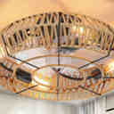 Bay Isle Home™ Mattawan 19.6"- 4 Light 7 Blade Caged Ceiling Fan with ...